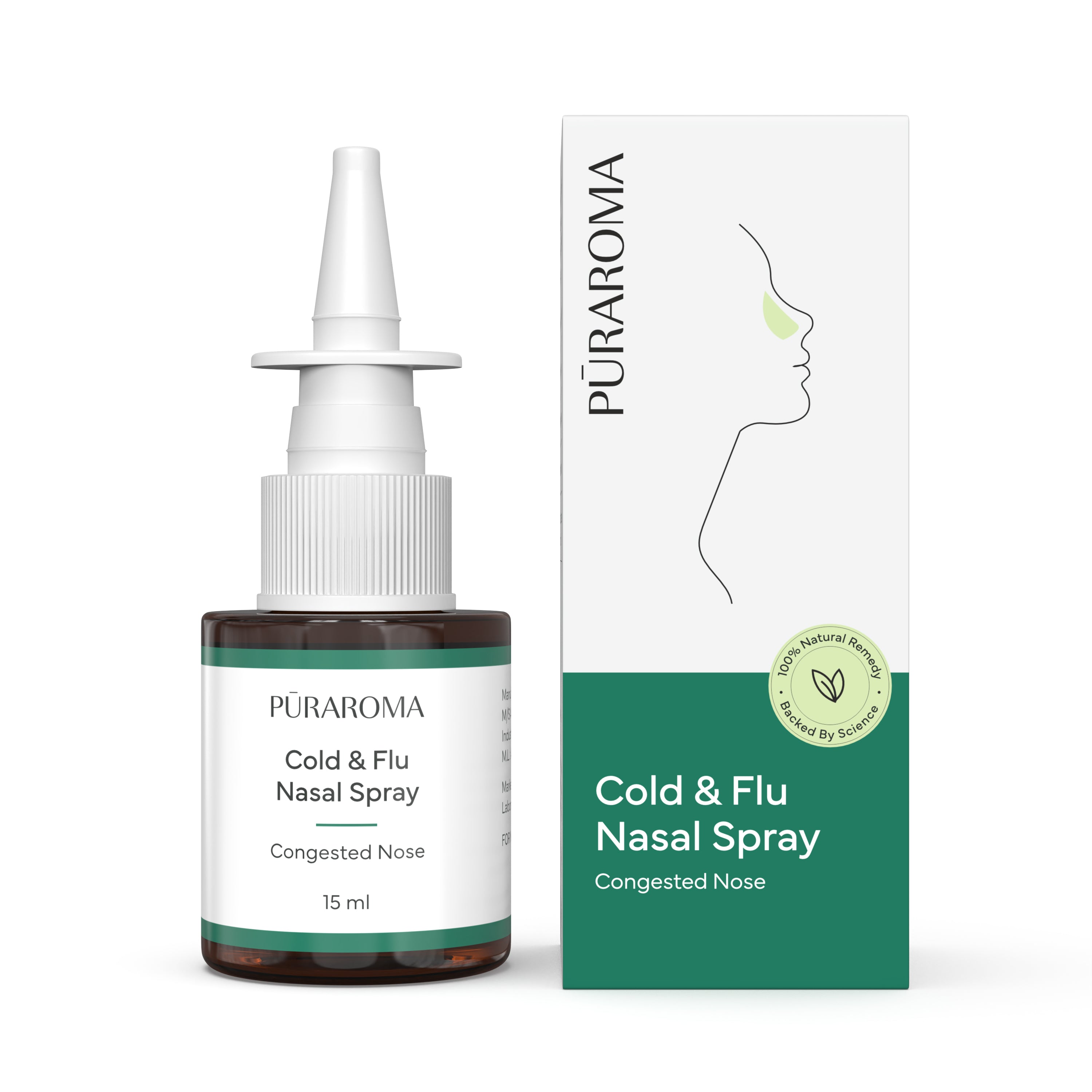 Cold & Flu Nasal Spray | Natural Congestion Relief by Puraroma