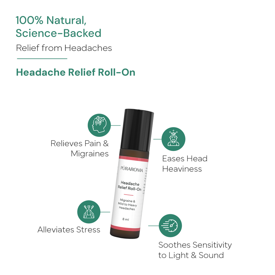 Headache Relief Roll-On | Instant Natural Comfort – Puraroma